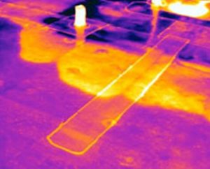 Infrared roof scan image of wet insulation is EPDM roof – Infrared ...